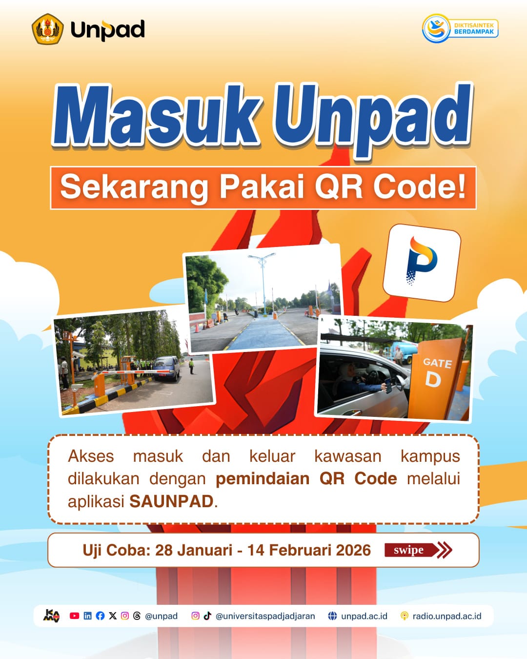 Masuk Unpad Sekarang Pakai QR Code | Akses Kampus via SAUNPAD ...
